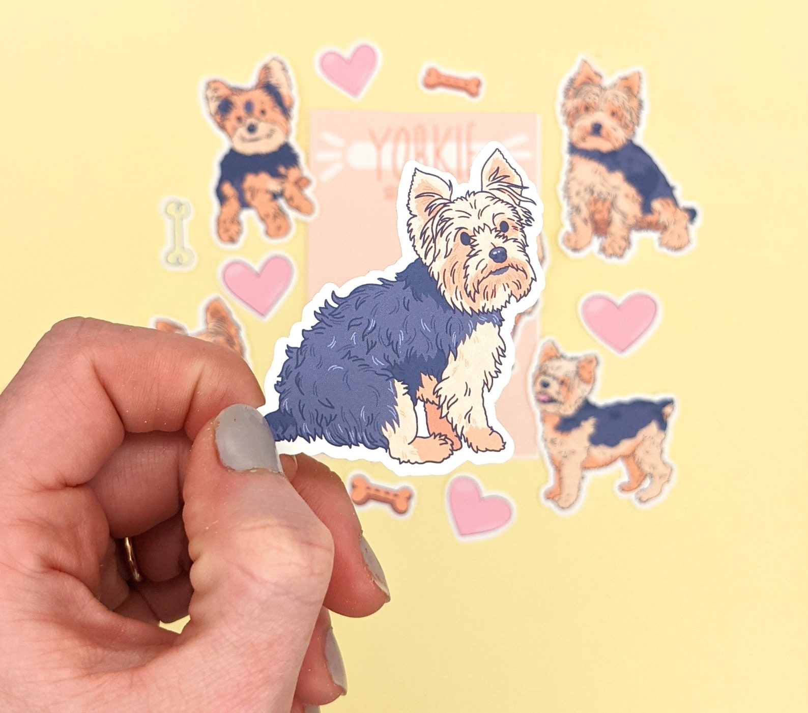 Yorkie Stickers Yorkshire Terrier Dog Breed Sticker Set | Etsy