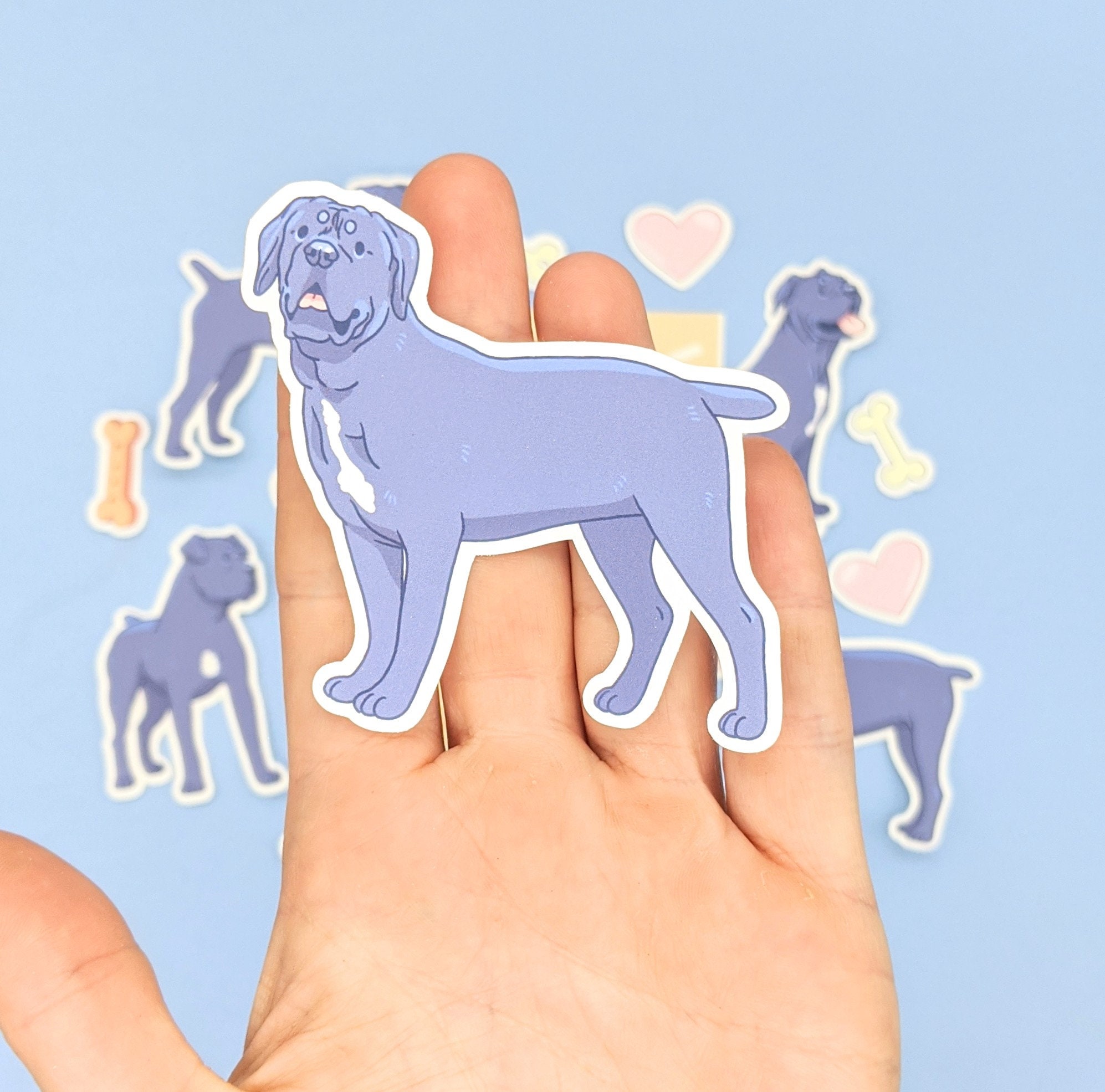Blue Cane Corso Stickers - Gray Natural Ear Cane Corso Dog - Cute Dog ...