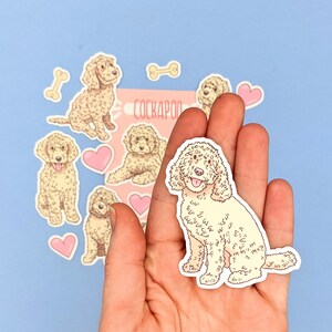Cream Cockapoo Stickers - Cute Dog Stickers - Cocker Spaniel - Poodle ...