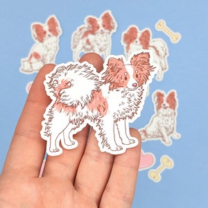 Cute Papillon Stickers - Cute Dog Stickers - Sticker Set - Etsy