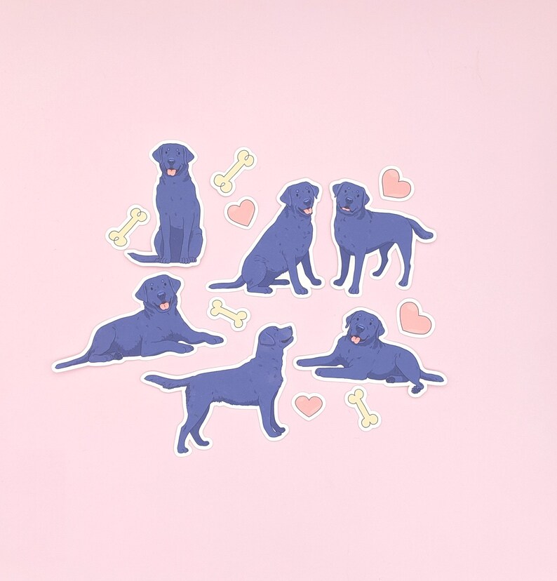 Black Lab Stickers Black Labrador Stickers Labrador - Etsy