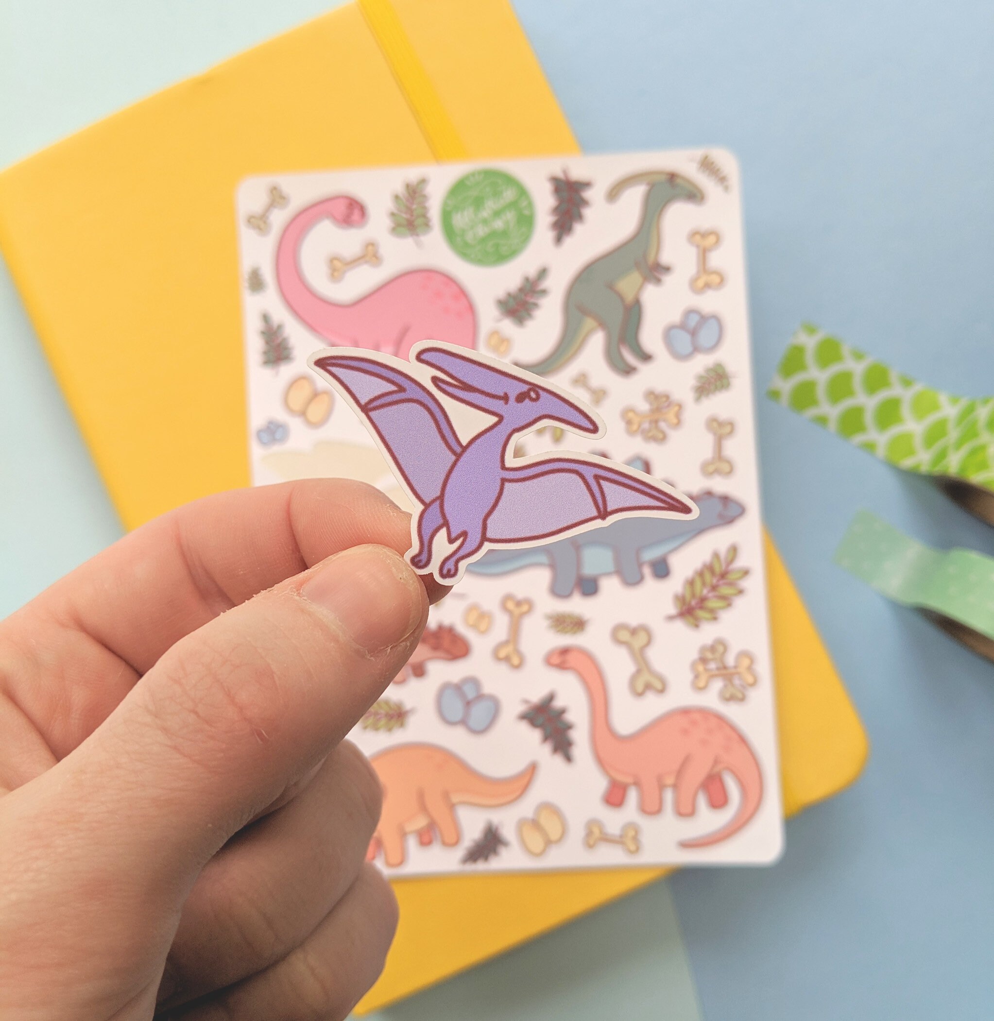 Dino Stickers Dinosaur Sticker Sheet Cute Dino Sticker | Etsy