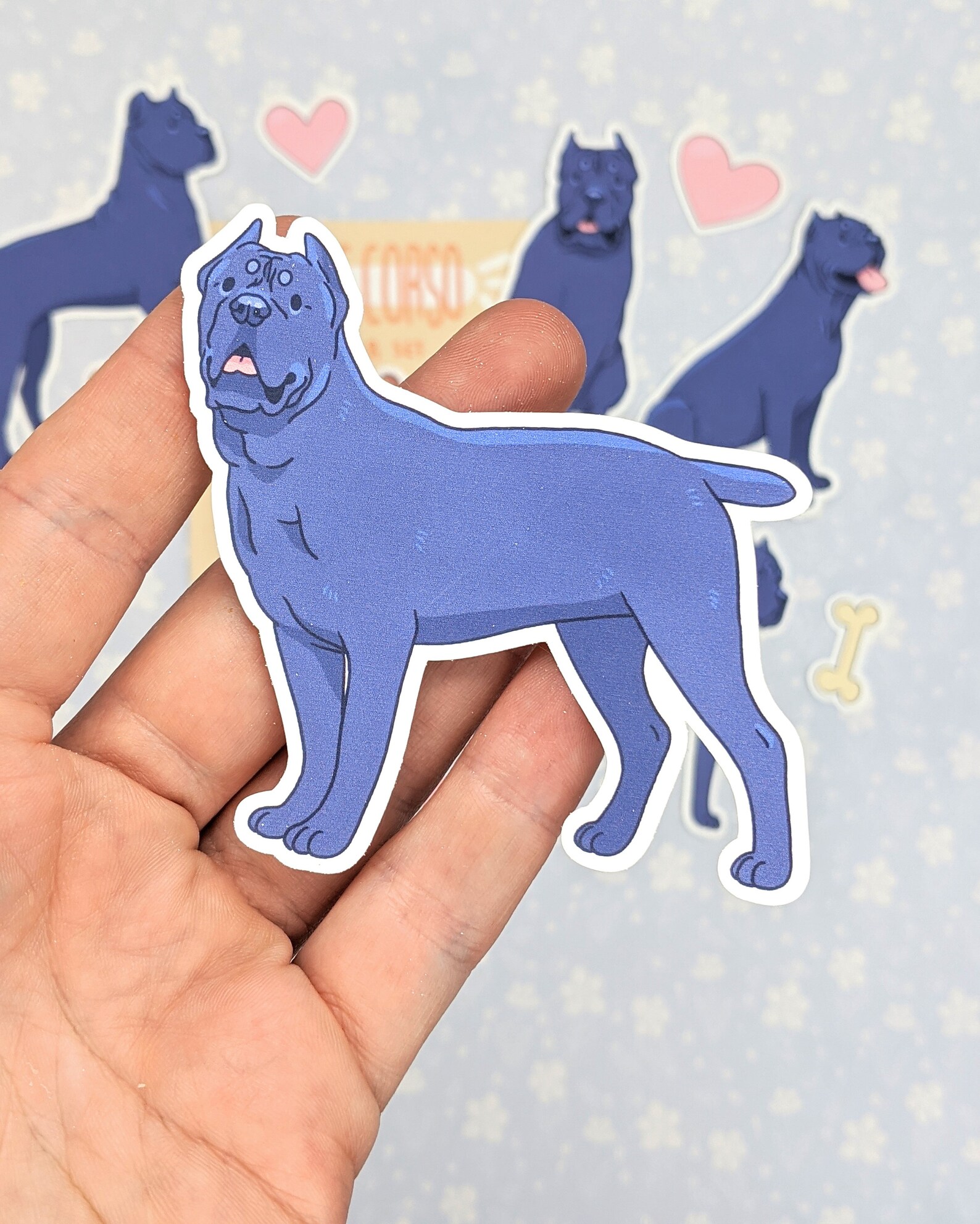 Cane Corso Stickers - Black Cane Corso Dog - Cute Dog Sticker Set - Etsy
