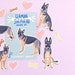 Sable German Shepherd Sticker Set Waterproof Stickers - Etsy