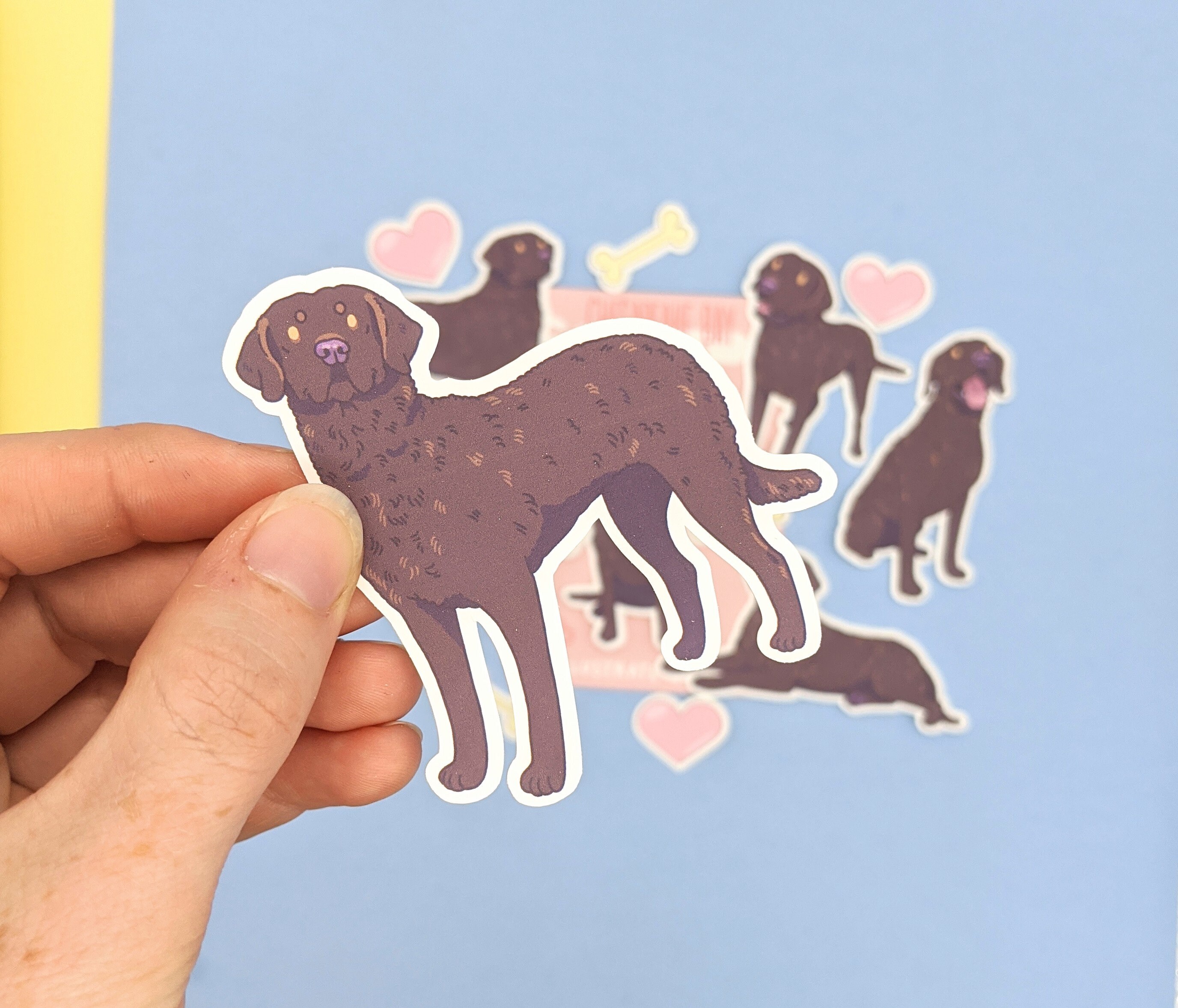 Dark Chesapeake Bay Retriever Stickers Cute Dog Sticker Set | Etsy