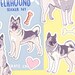 Norwegian Elkhound Stickers Cute Dog Sticker Dog Sticker Set - Etsy