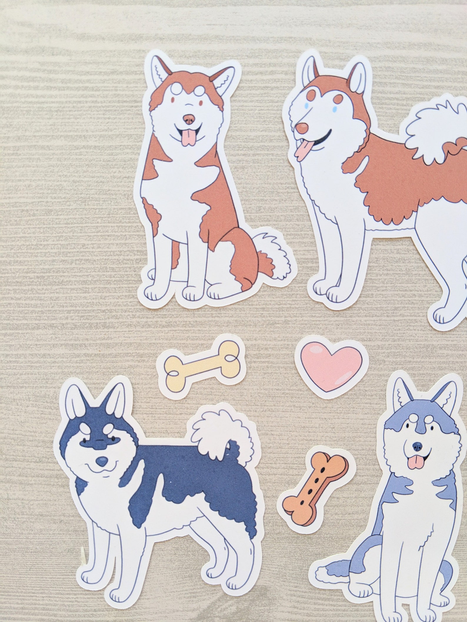 Husky Stickers Dog Sticker Set | Etsy