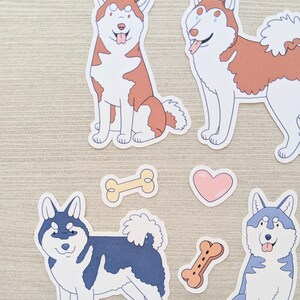 Husky Stickers - Dog Sticker Set - Etsy