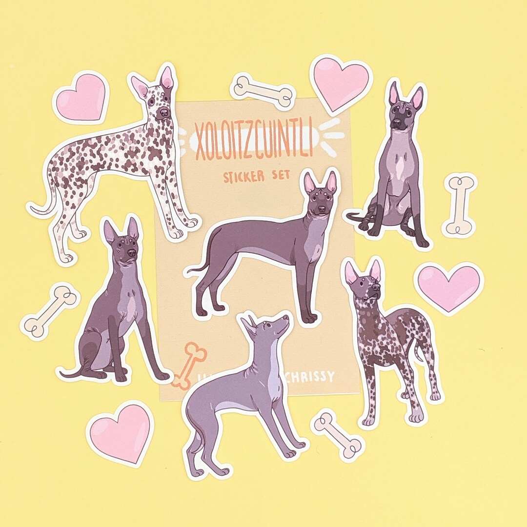 Xoloitzcuintli Stickers - Cute Dog Stickers - Xolo Dog - Mexican ...