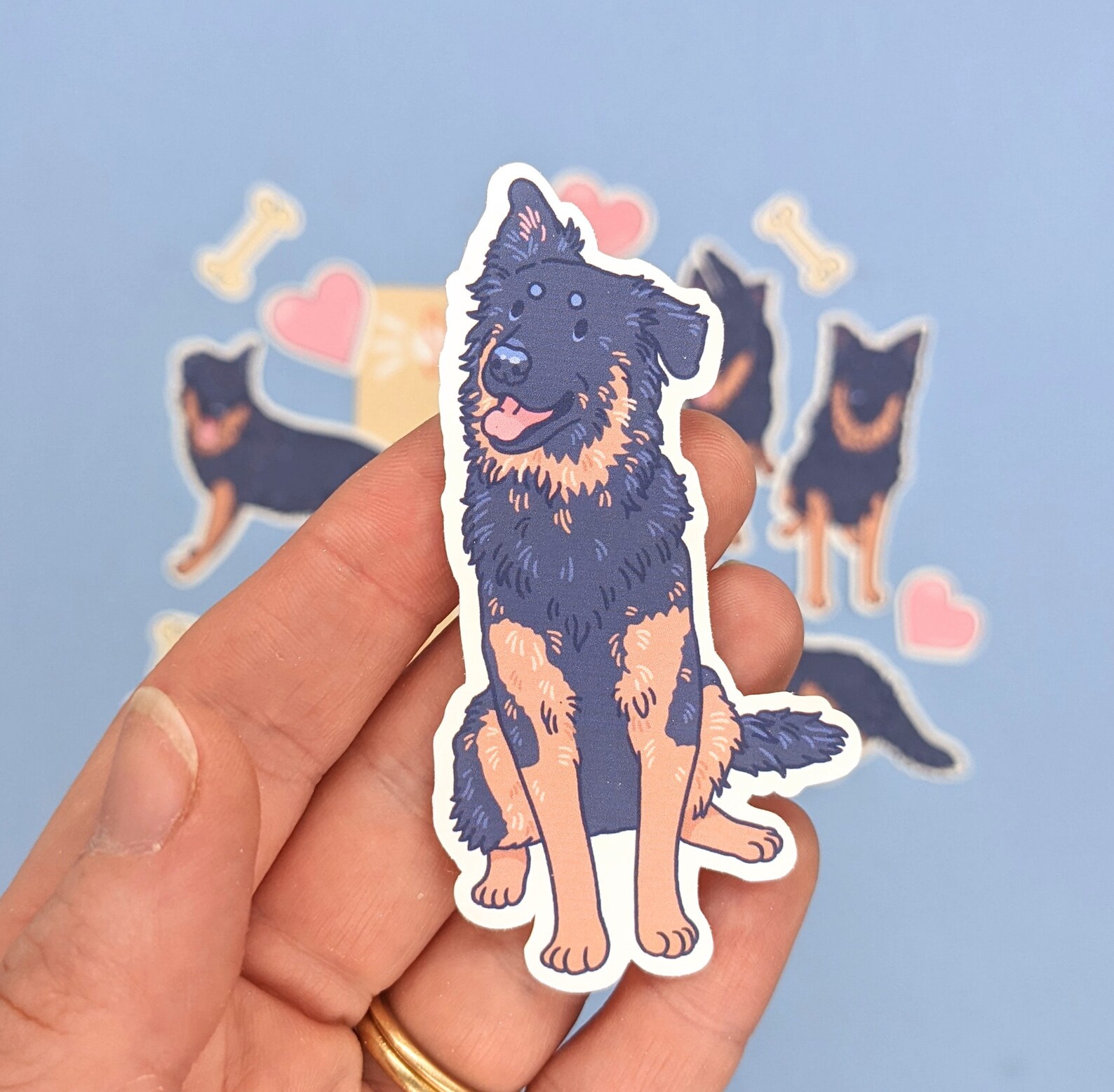Black and Tan Shepherd Sticker Set - Dog Stickers - Etsy