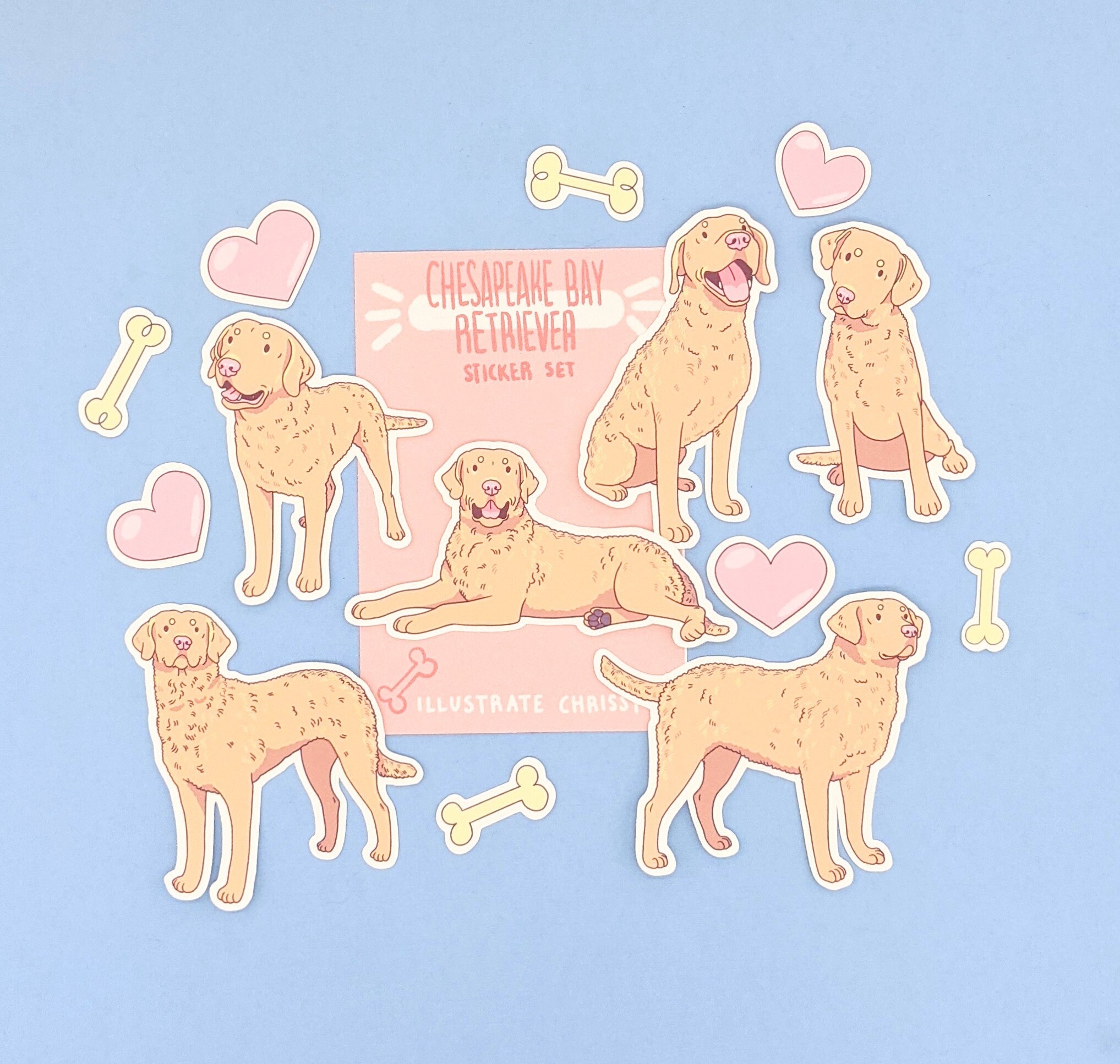 Deadgrass Chesapeake Bay Retriever Stickers Cute Dog Sticker | Etsy