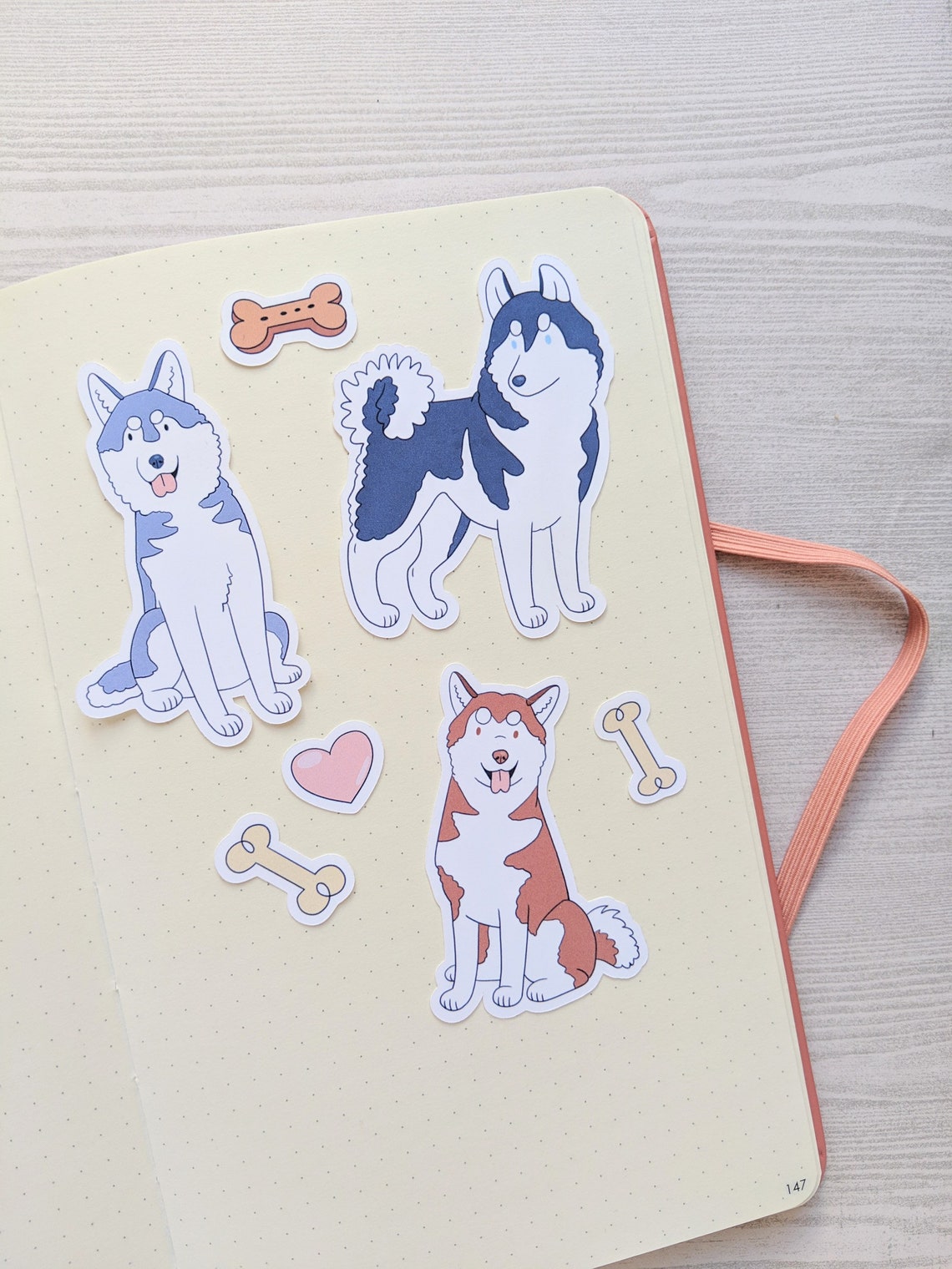 Husky Stickers Dog Sticker Set | Etsy