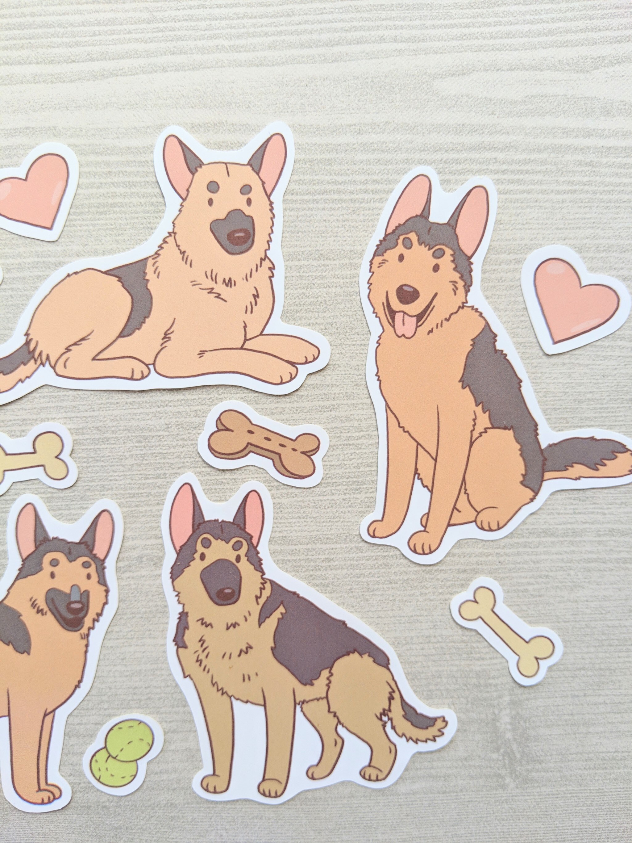 German Shepherd Sticker Set Dog Stickers | Etsy