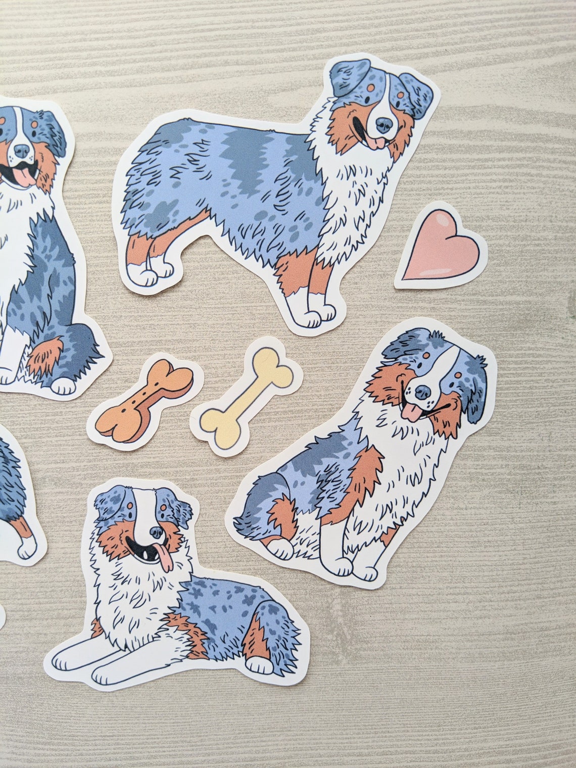 Australian Shepherd Stickers Blue Merle Sticker Set Aussie | Etsy