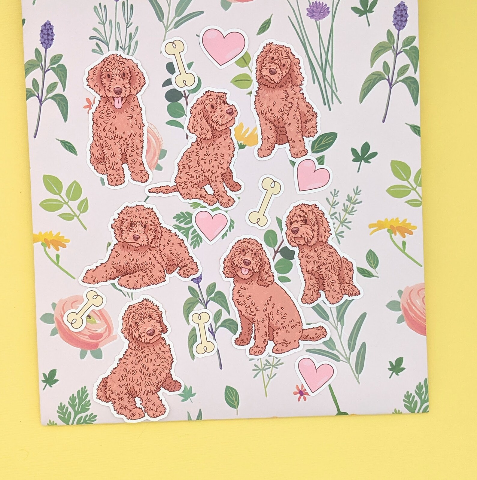 Apricot Cockapoo Stickers Cute Dog Stickers Cocker Spaniel - Etsy