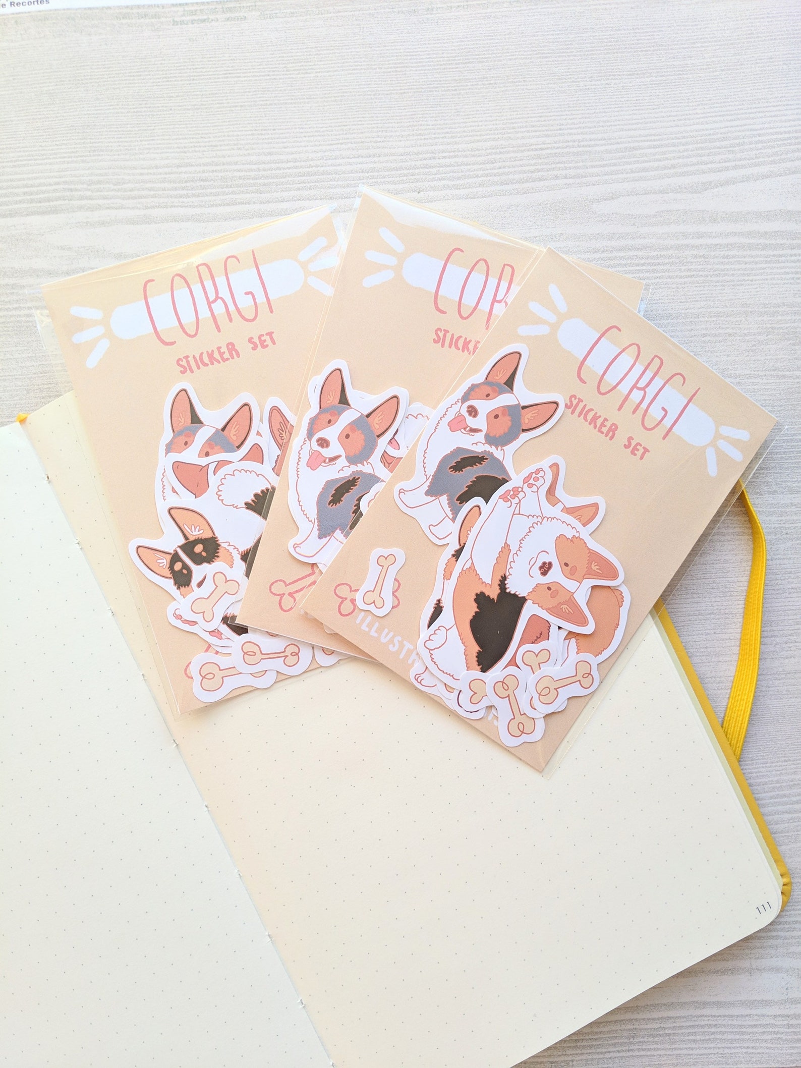 Corgi Sticker Set Cute Corgi Stickers Cute Dog Sticker Set | Etsy