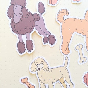 Poodle Stickers - Standard Poodle Sticker Set - Dog Stickers - Etsy