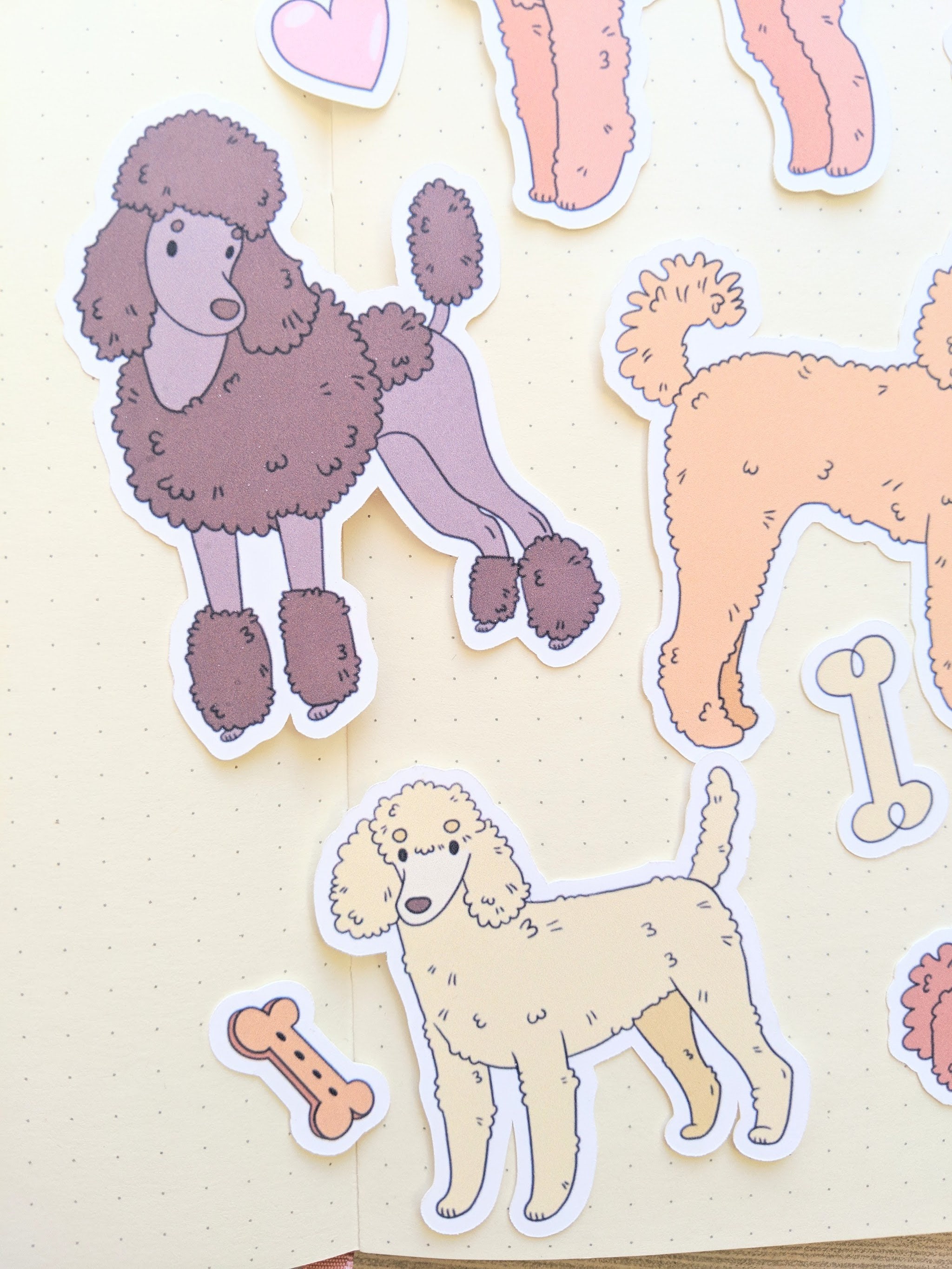 Poodle Stickers - Standard Poodle Sticker Set - Dog Stickers - Etsy
