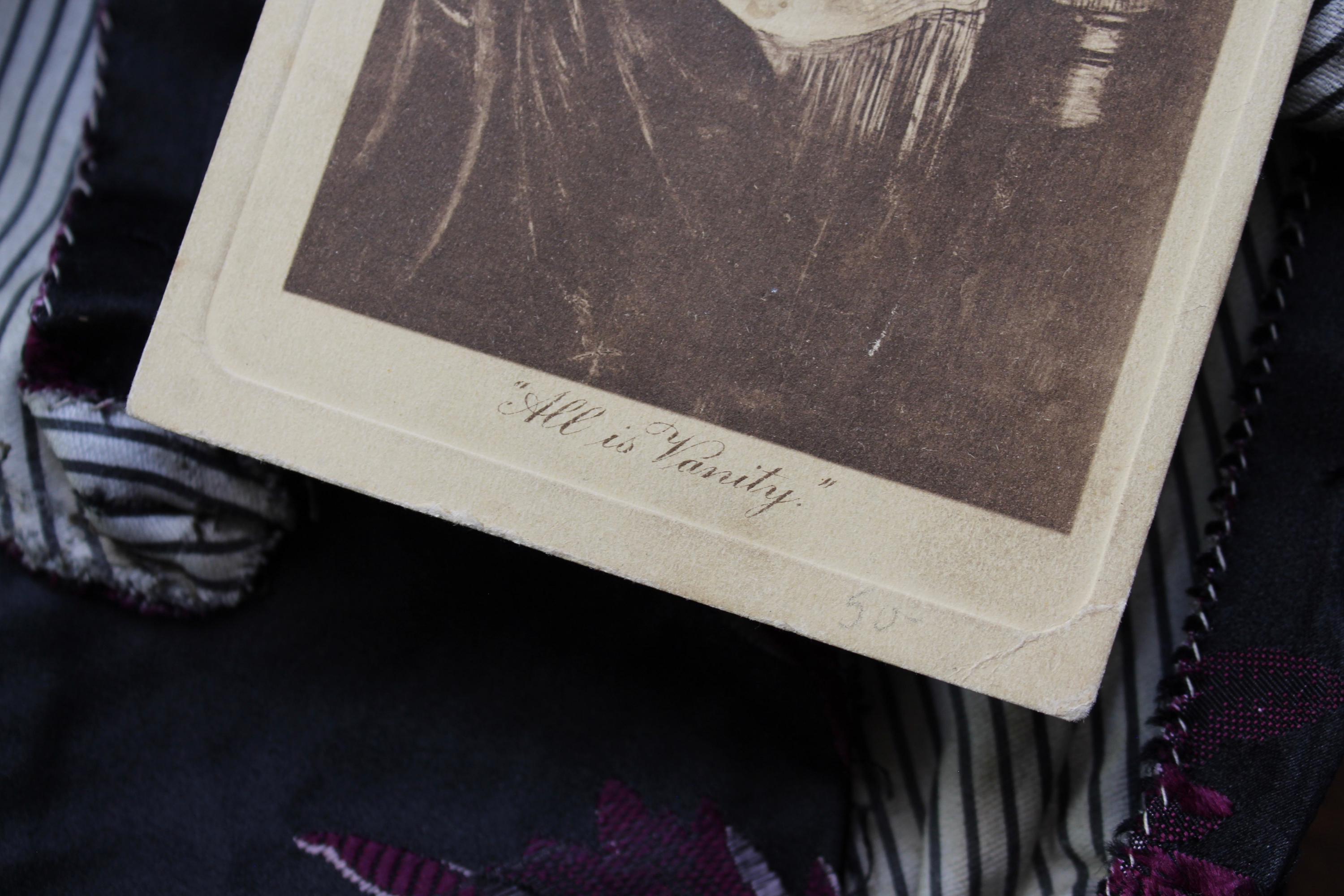 Antique Skull Postcard Optical Illusion Postcard All is Vanity Gothic ...