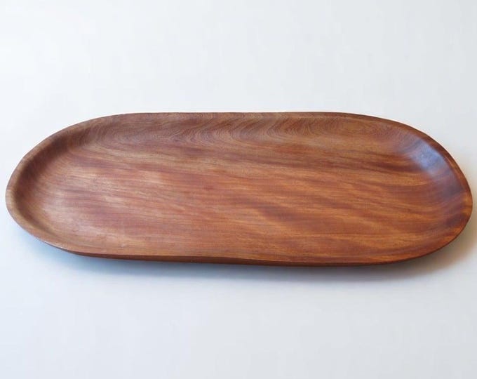 Vintage Extra Large Hand Carved Koa Wood Oblong Bowl Signed Scott Hare ...