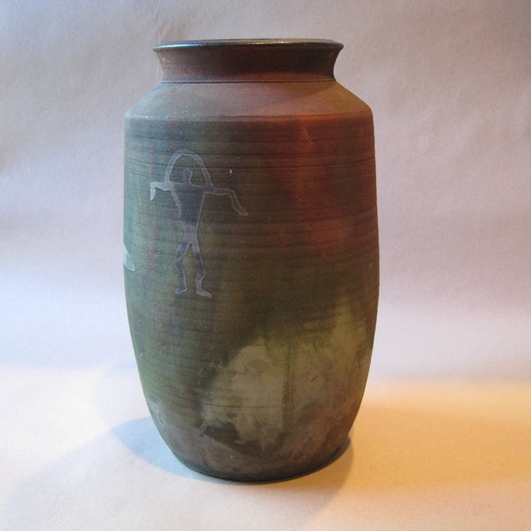 Raku Vase - Etsy