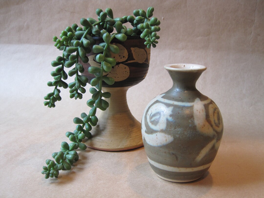 Pair Vintage Bennett Welsh Studios Pacific Stoneware Vessels Oregon Mid ...