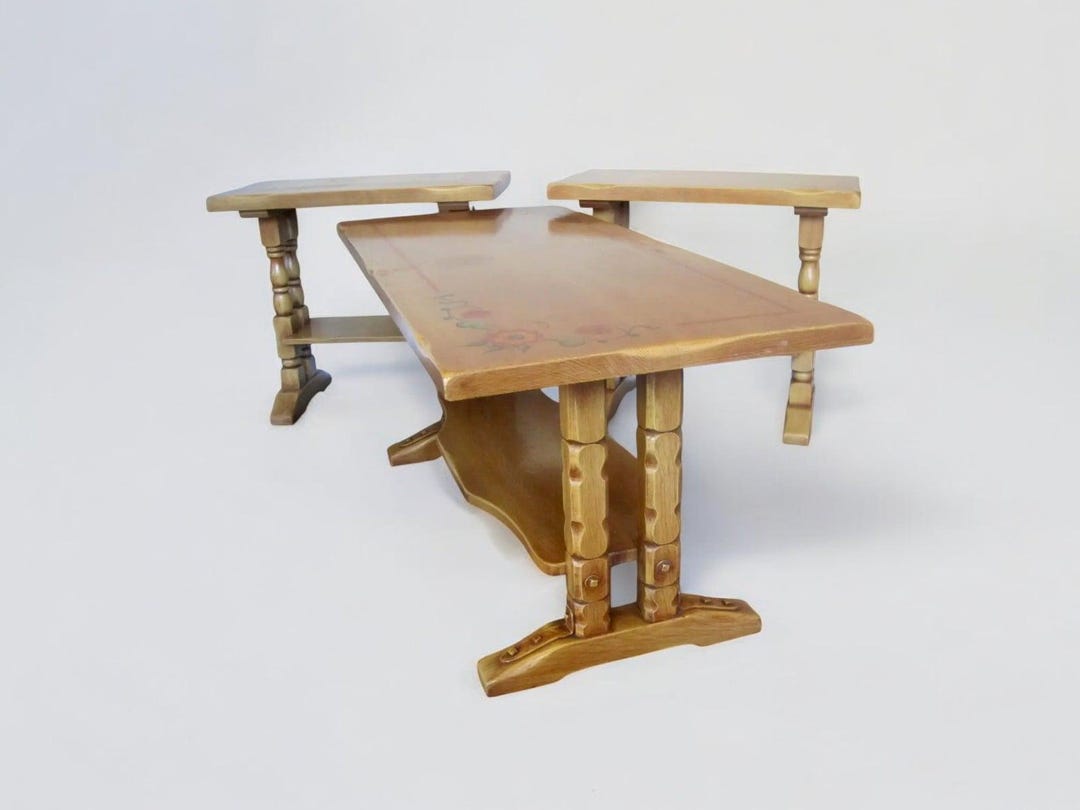 Vintage Mason Monterey Table Set: Hand-painted Rancho Bungalow Coffee ...