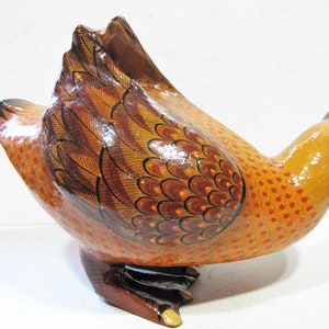 Life Sized Vintage Mexican Goose Paper Mache Hand Painted Mexican ...