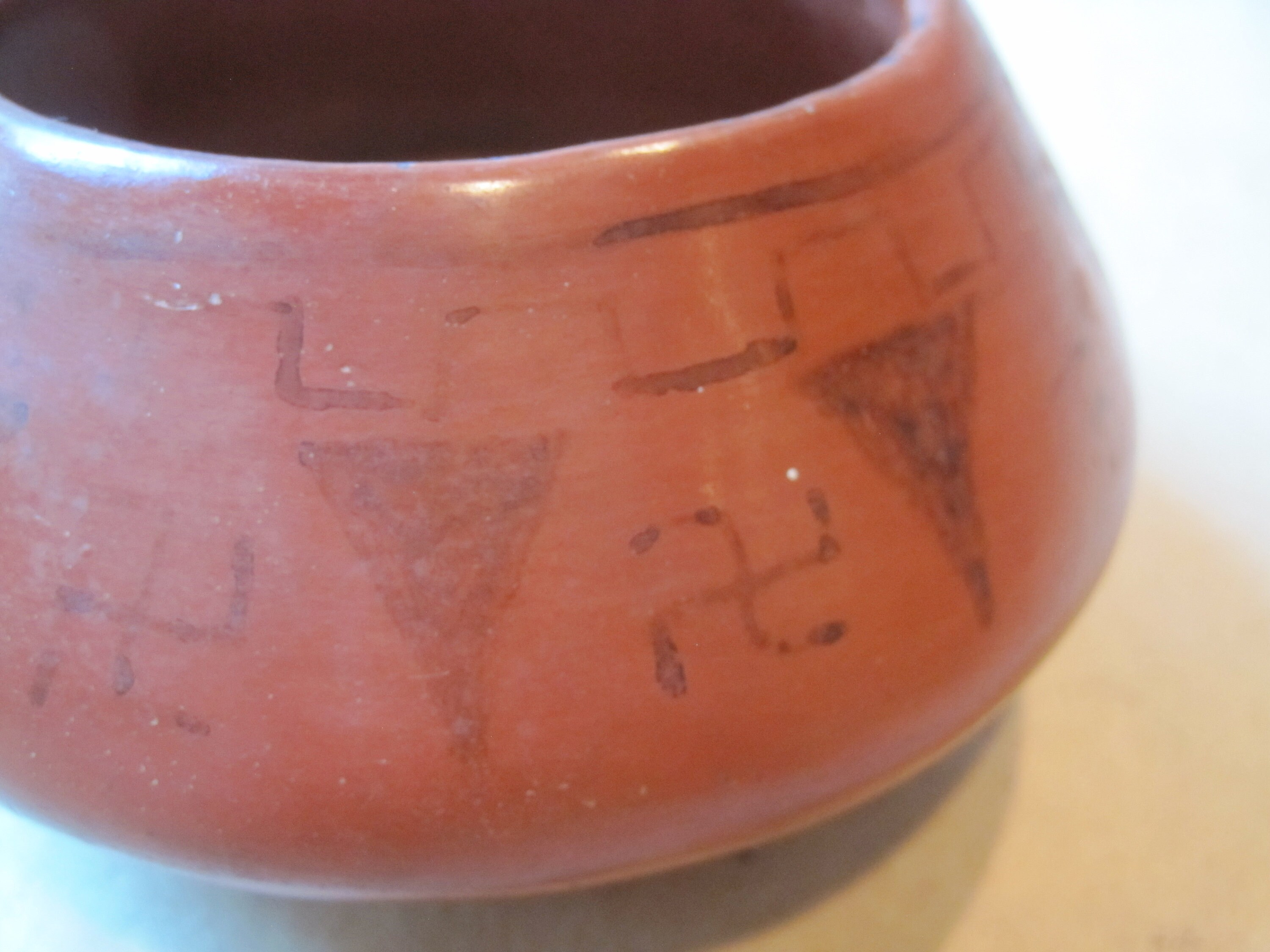Antique Native American Polychrome Paint Pot Vase Burnish Red - Etsy