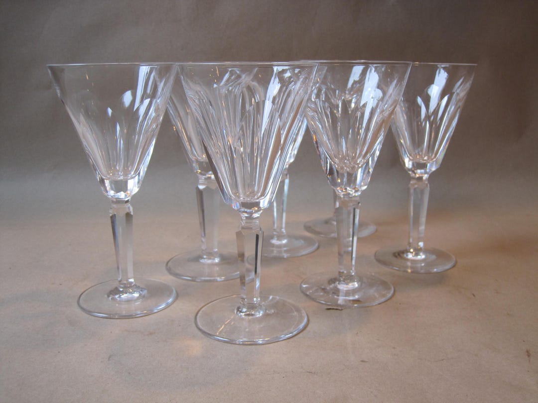 Vintage Set of 7 Waterford Crystal Clodagh 6.25" Claret Wine Glasses ...