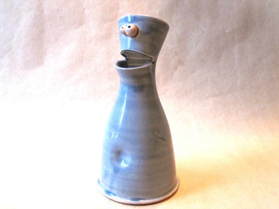 Vintage Studio Art Pottery Face Pitcher Mid Century Modern 7" Small Jug ...
