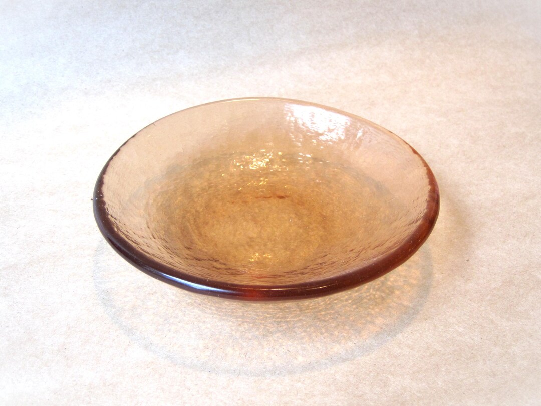 Vintage Fire and Light 4.75" Recycled Glass Trinket Dish Sauce Bowl ...