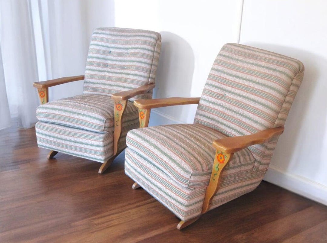 Vintage Mason Monterey Rocking Chair Set: 1940s California Rancho ...