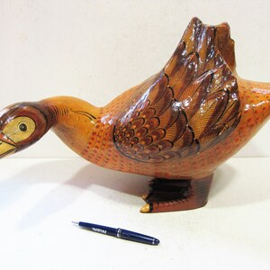 Life Sized Vintage Mexican Goose Paper Mache Hand Painted Mexican ...