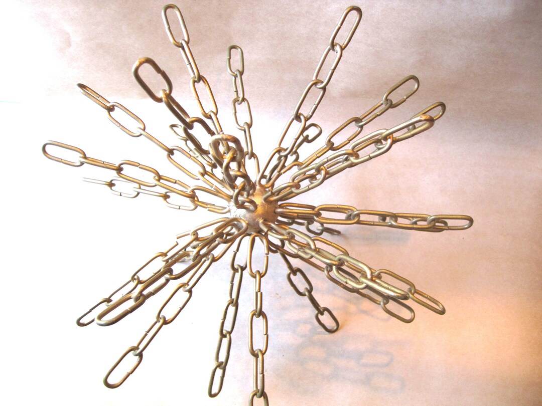 Vintage Large Metal Chain Sculpture Mid Century Modern Gold Tone ...