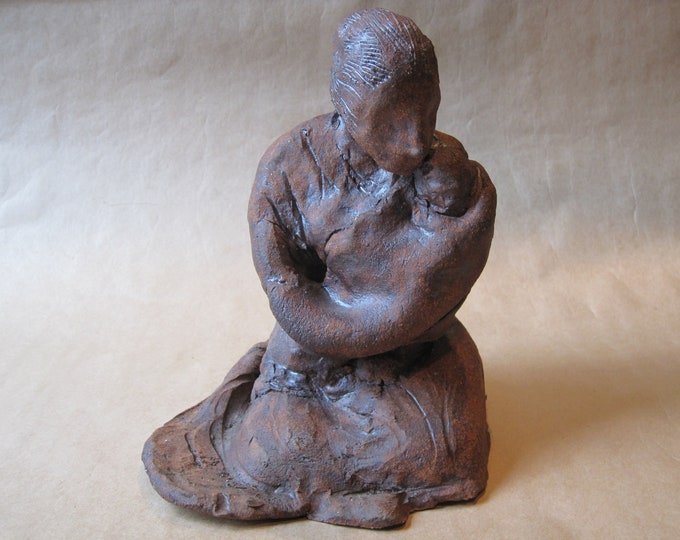 Vintage Native American Mexican Folk Art Pottery Statue Figure ...
