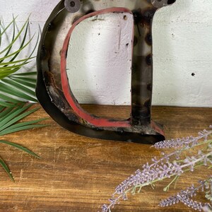 Letter D Vintage Reclaimed Tin Metal Oil Drum Letters - Etsy UK