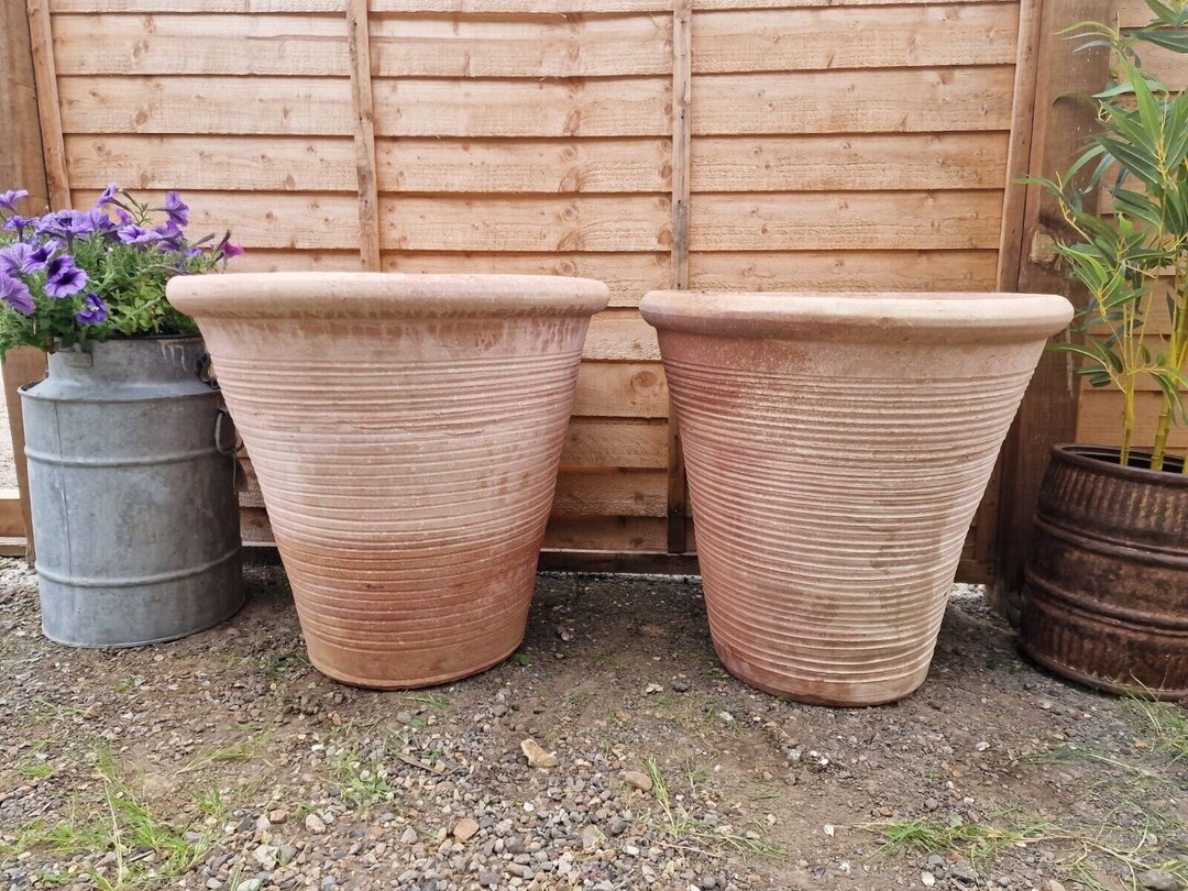 Very Large Rustic Mediterranean Terracotta Garden Plant Pot - Etsy UK