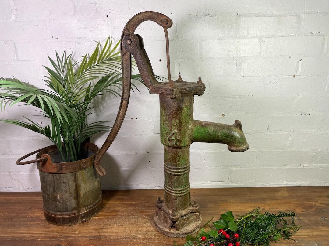 Vintage Antique Indian Cast Iron Well Water Pump Garden Water - Etsy