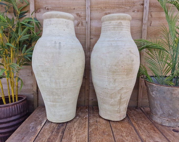 Large Rustic Mediterranean Terracotta Pot Roman Greek Urn Garden ...