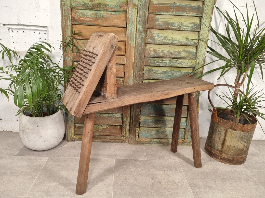 Antique 19th Century Primitive Cobblers Anvil Work Bench Stool - Etsy UK