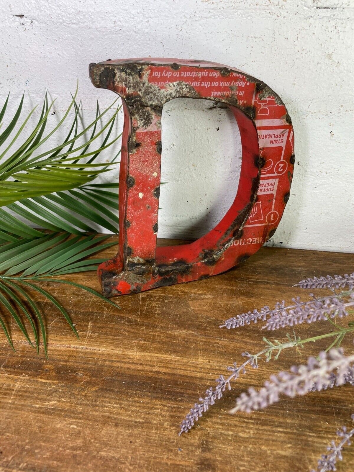 Letter D Vintage Reclaimed Tin Metal Oil Drum Letters - Etsy UK
