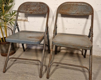 Vintage Rustic Industrial Metal Folding Indian Garden Chair Vintage Rustic Industrial Metal Folding Indian Garden Chair