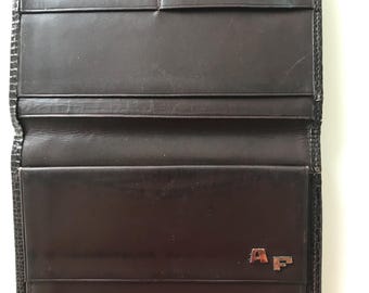 Vintage Mid Century Amity Wallet in Leather With Gold Embossing. Bifold ...