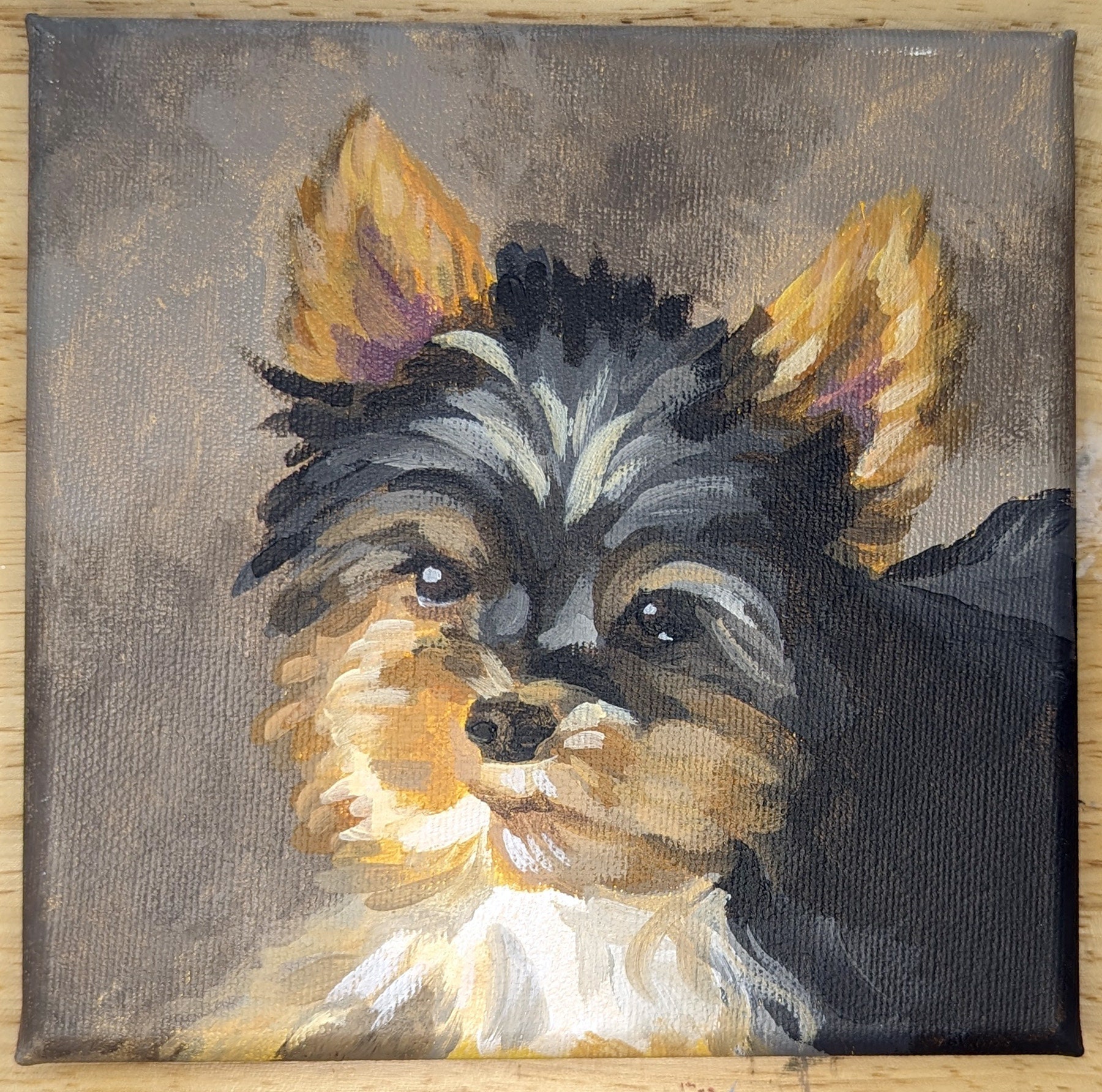 Hand-painted Custom Original Acrylic Pet Portrait 6x6 - Etsy