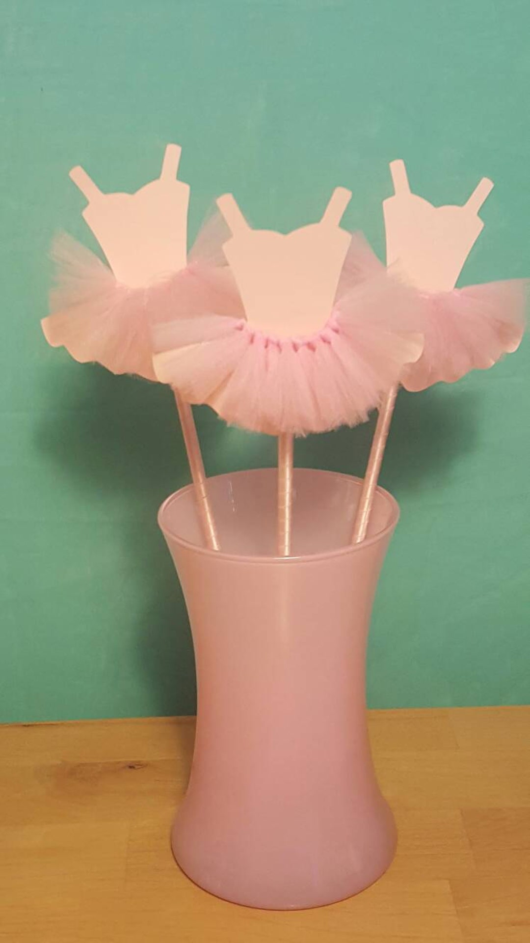 Ballerina Princess Party Wands Pink Centerpiece Tutu Favors Tulle ...