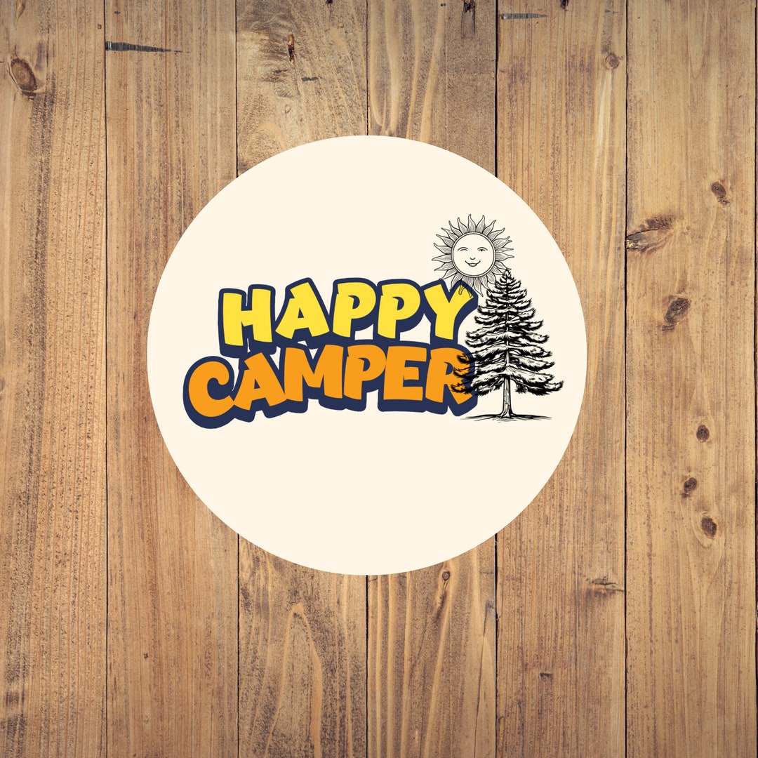 Happy Camper Sticker Sticker for Campers Nature Lover Sticker Water ...