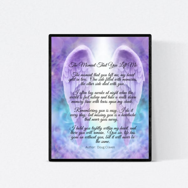 The Moment That You Left Me Poem - Etsy