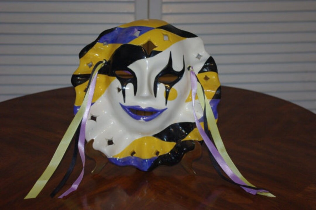 Mardi Gras Wall Art for Home Decor Handmade Ceramic Mardi Gras Mask ...