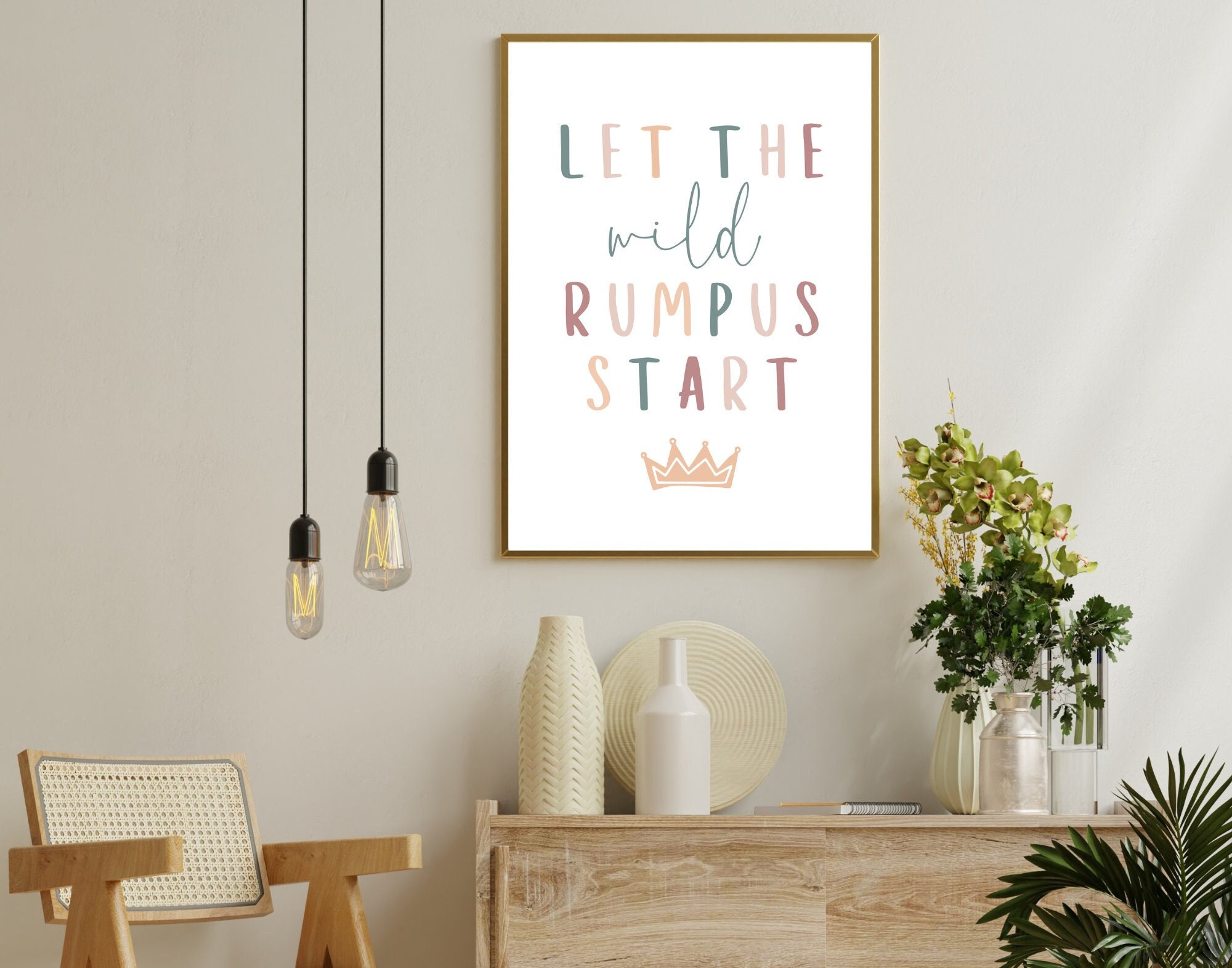 Let the Wild Rumpus Start Print, Instant Download, Kids Decor, Playroom ...